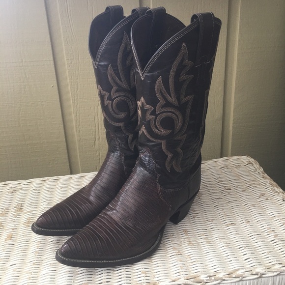 Justin Boots | Shoes | Justin Womens Brown Lizard Skin Western Cowboy ...